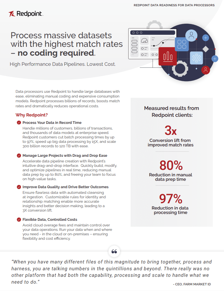 Redpoint Data Readiness for Data Processors